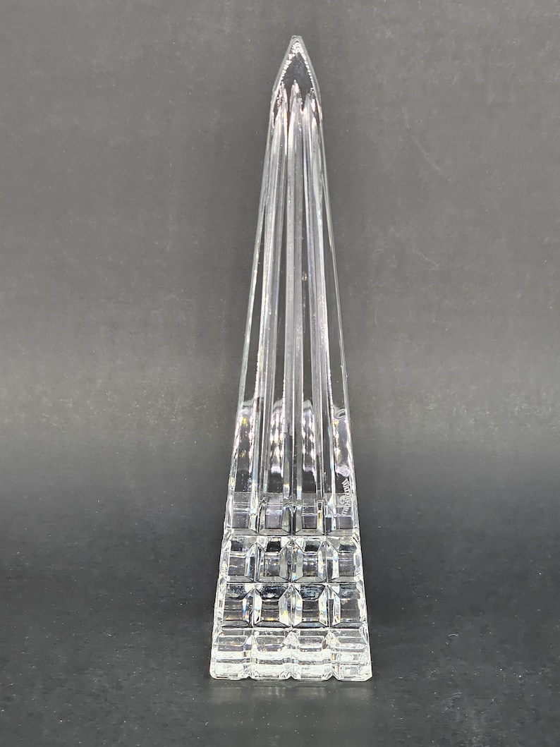 Vintage WATERFORD Cut Crystal Art Glass Obelisk Monument - Etsy