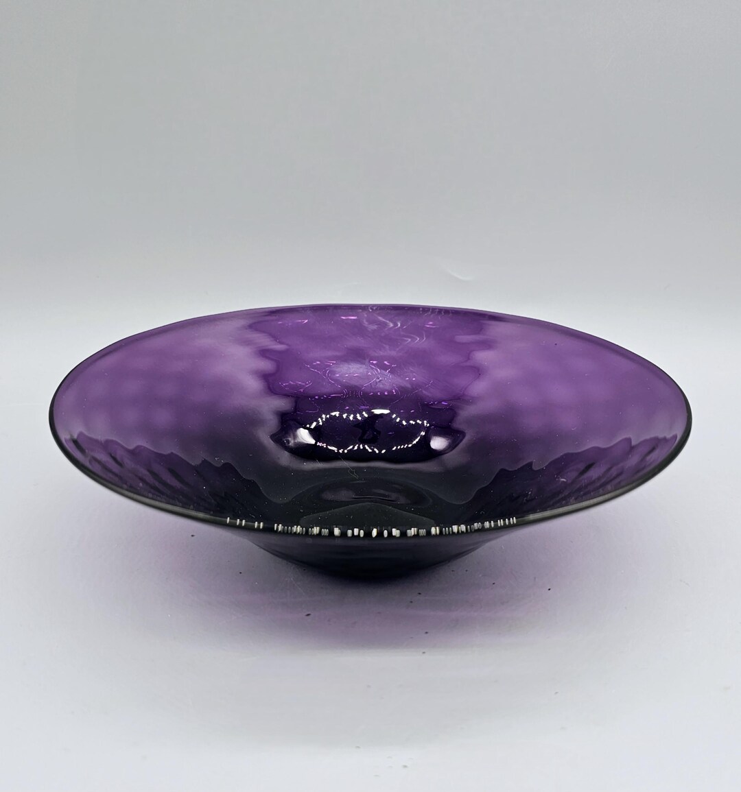Vintage Pairpoint MMA 34% Lead Crystal Purple Optic Glass Hand Blown ...
