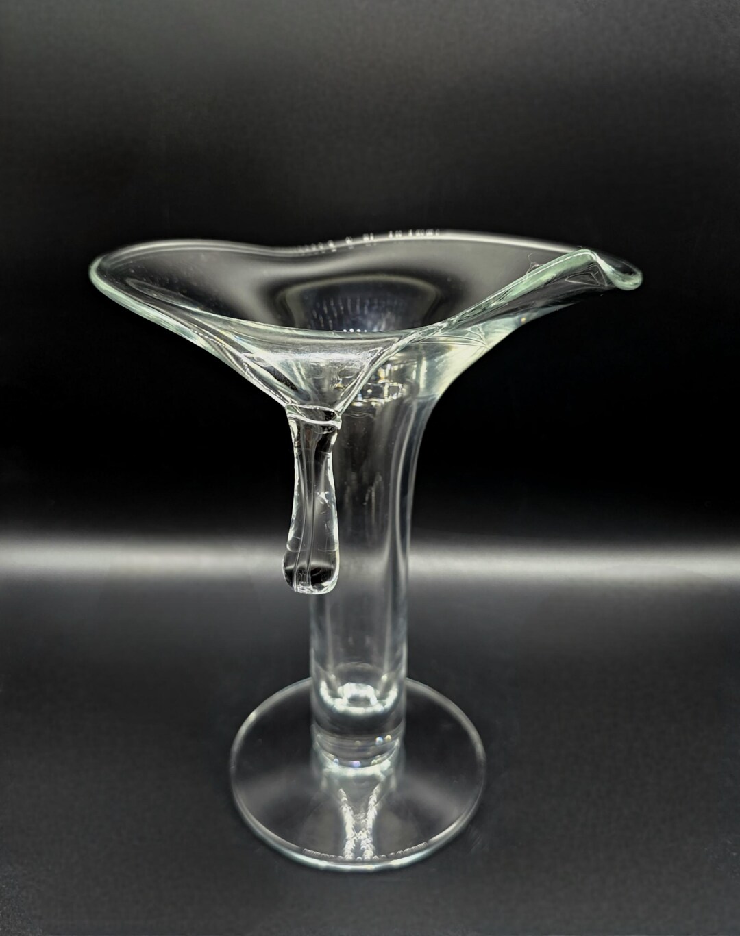 Clear Studio Art Glass Tear Drop Water Drop Vase - 9" - Etsy