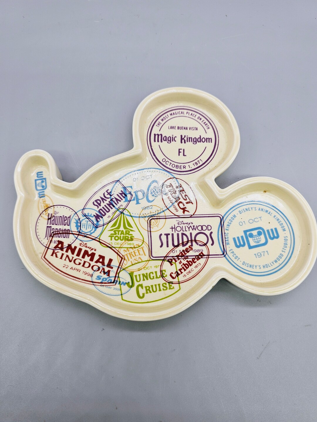 Disney Parks Walt Disney World Mickey Mouse Trinket Tray Dish - Etsy