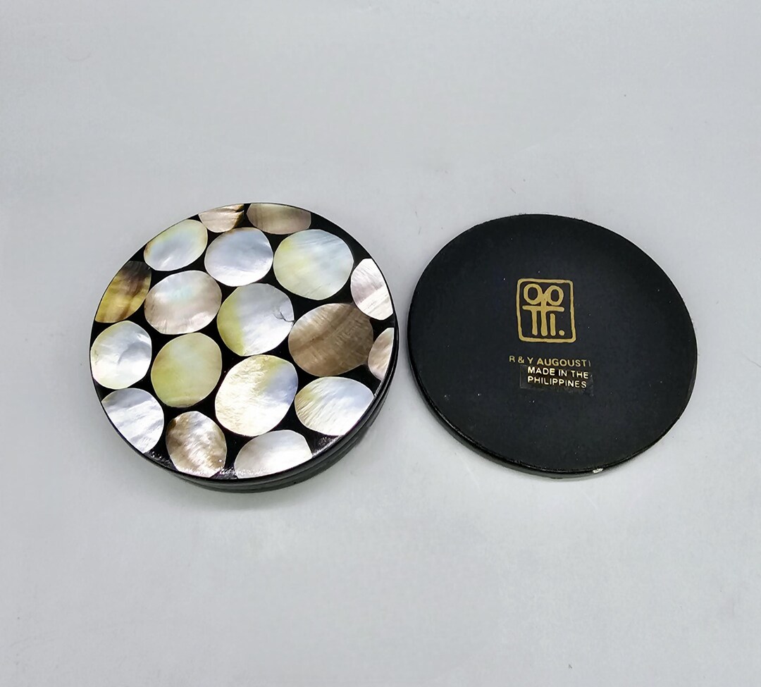R & Y Augousti Abalone Cocktail Coasters Set of 4 - Etsy