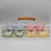 Vintage Federal Glass Over the Rainbow Roly Poly Glasses & Carrier ...