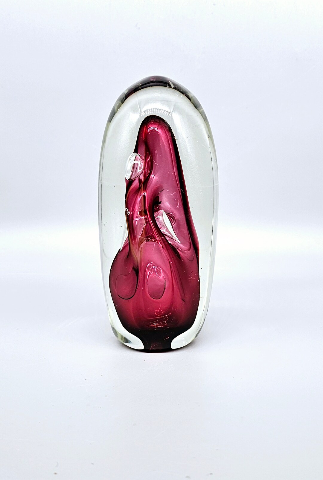 Vintage Studio Kan Jerusalem Israel Biomorphic Art Glass Paperweight 6. ...