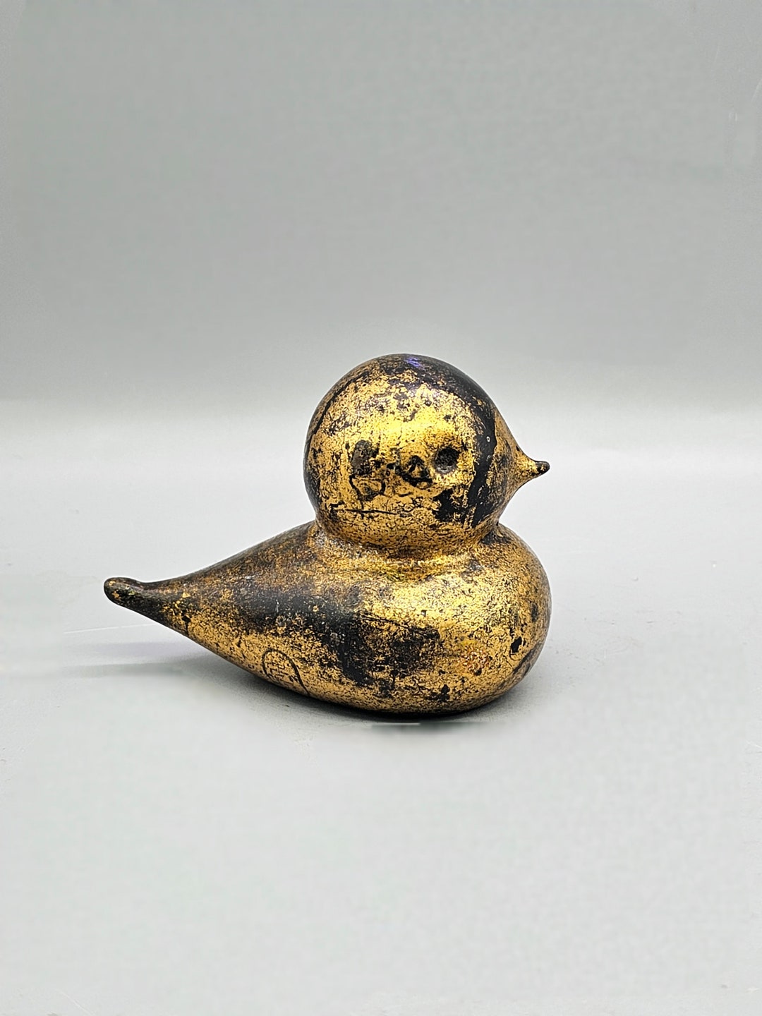 Vintage Japanese Iron Kewpie Duck Gold Tone Paperweight Marked - Etsy