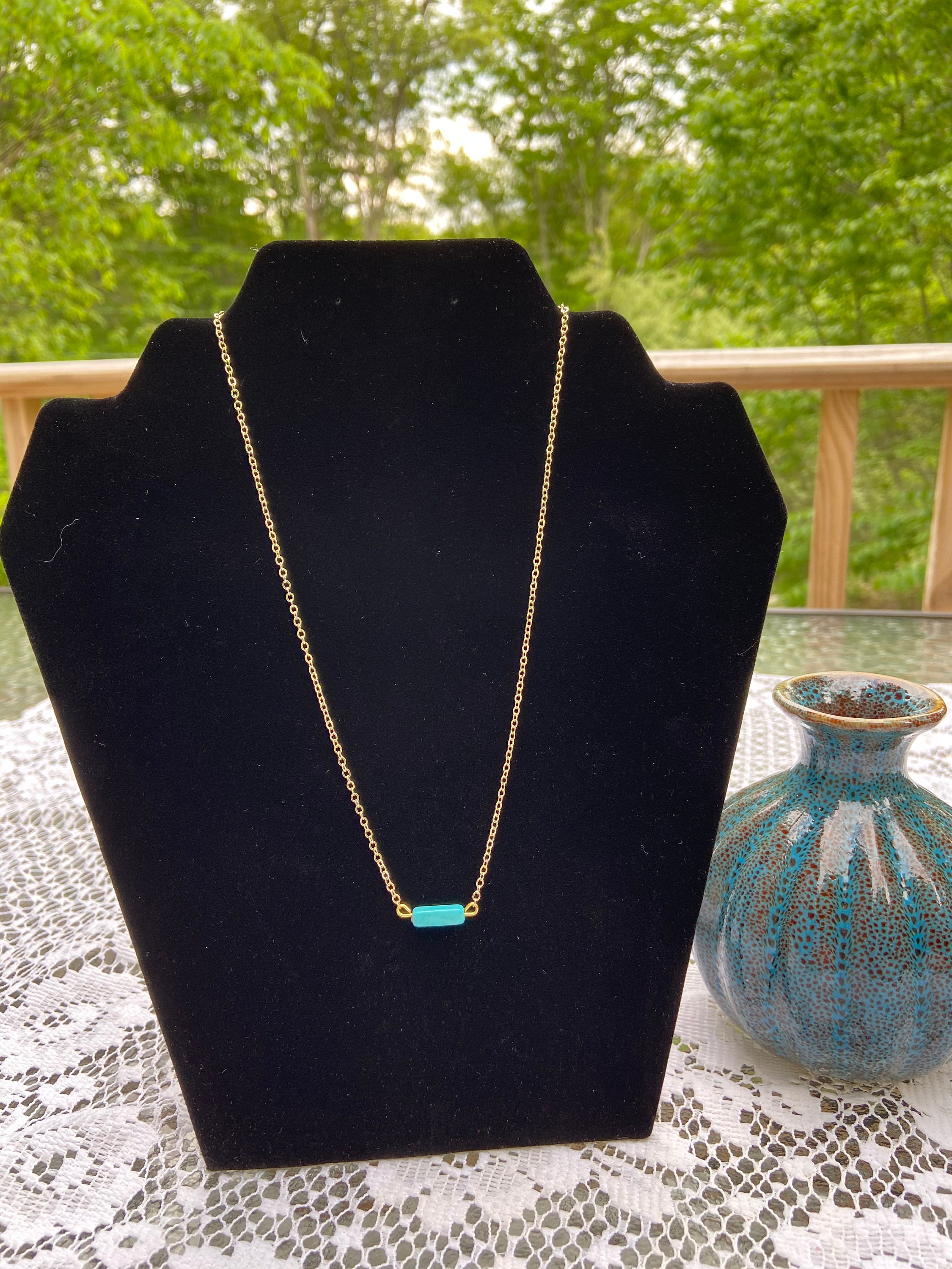 Collier turquoise collier de barre turquoise collier - Etsy France