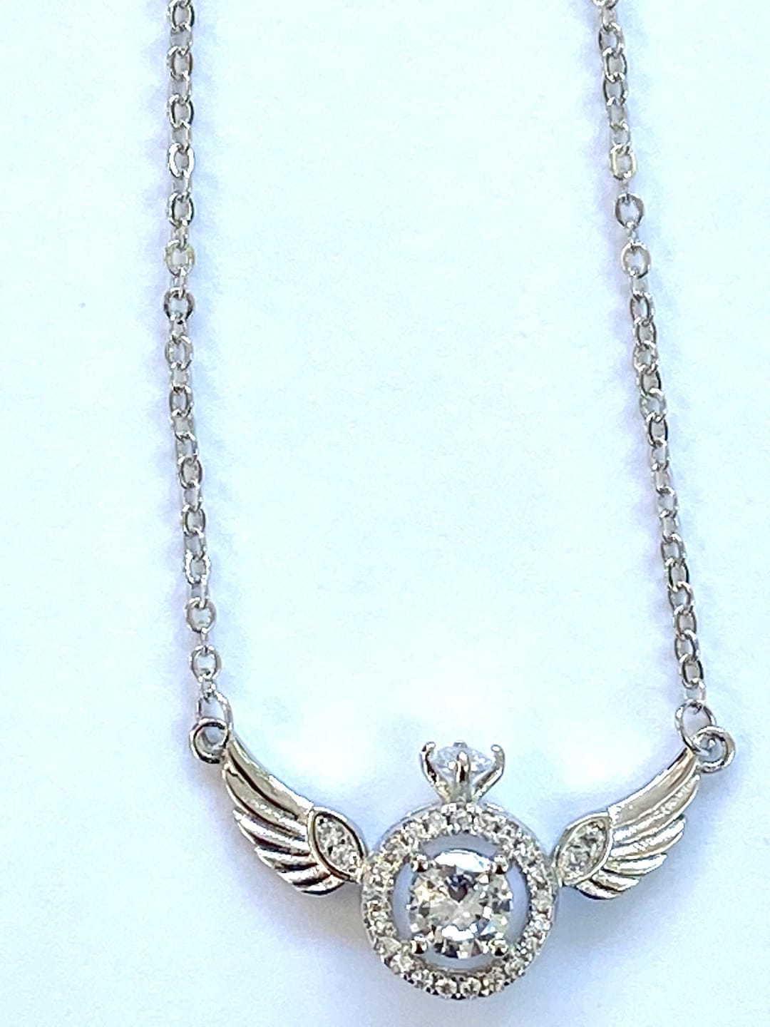 Angel Wings Necklace, Silver Plated .rose Gold Angel Wing Necklace - Etsy