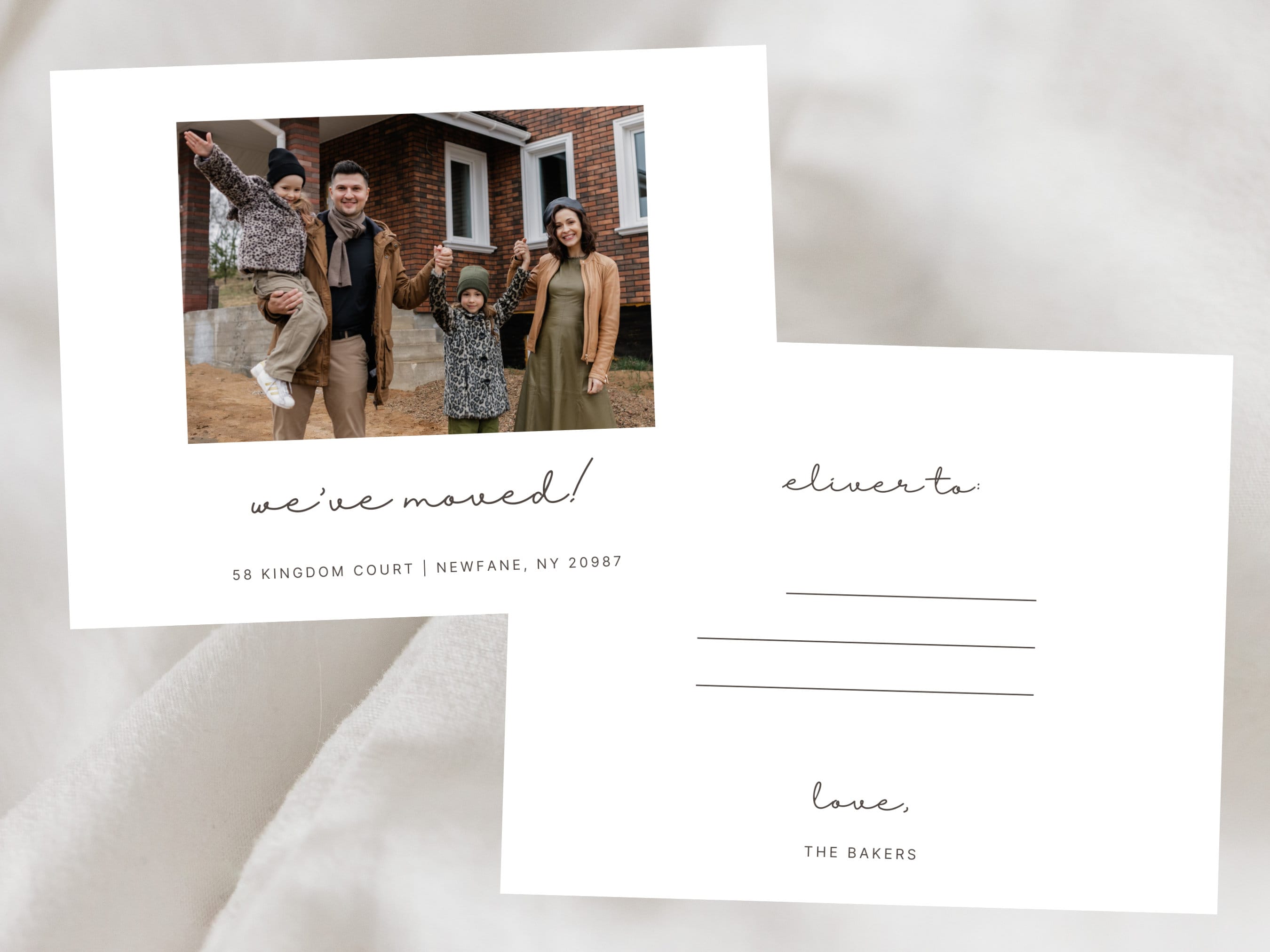 We've Moved Card Canva Template Moving Announcement Card We've Moved ...