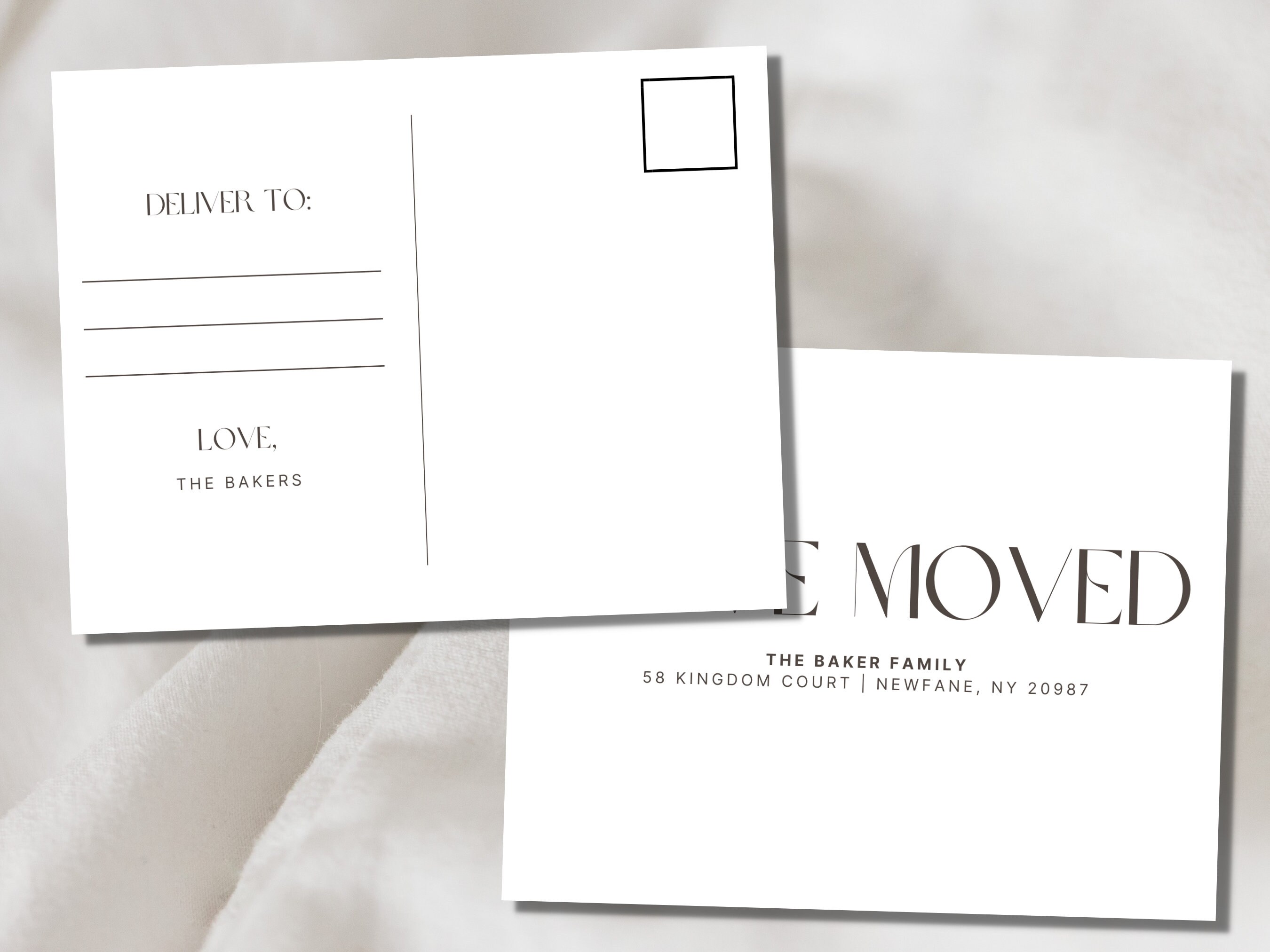 We've Moved Card Canva Template Moving Announcement Card We Moved ...