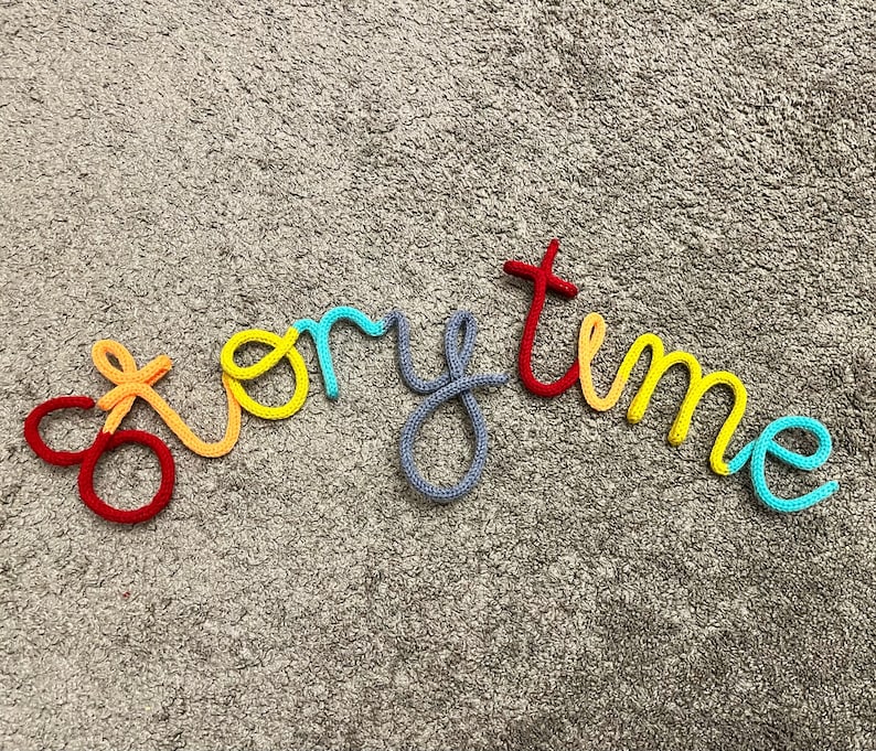 Rainbow Knitted Word - Etsy