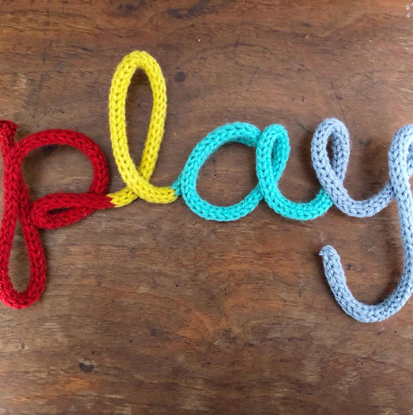 Rainbow Knitted Word - Etsy