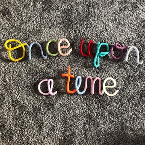 Once Upon a Time Knitted Wire Word Sign - Etsy