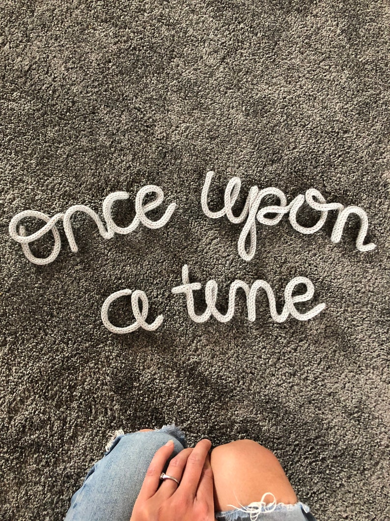 Once Upon a Time Knitted Wire Word Sign | Etsy