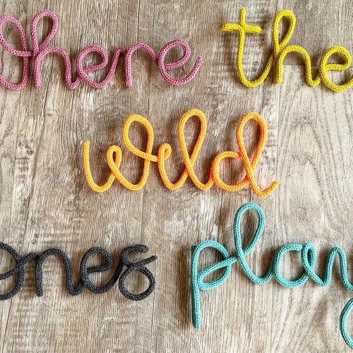 Knitted Wire Words Once Upon a Time Knitted Wire Sign - Etsy UK