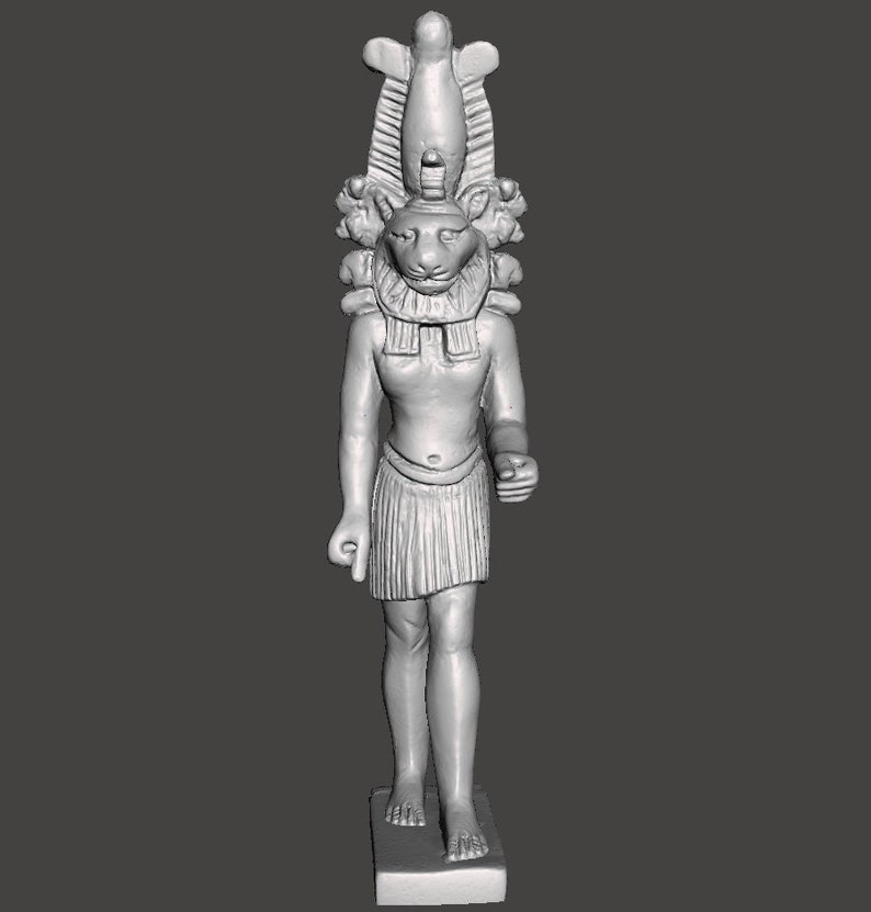 Egyptian God Maahes With Atef Crown 3D Printed Statue Replica - Etsy