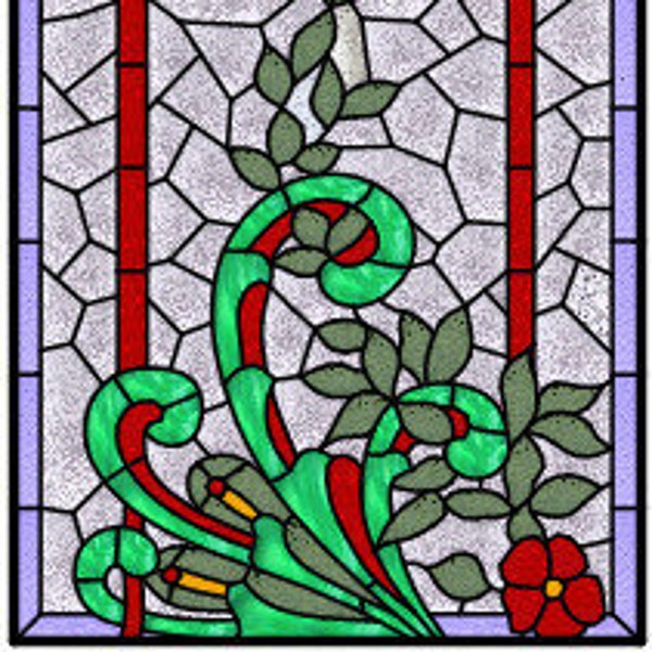 Fern Stained Glass Pattern - Etsy