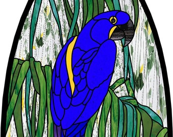 Stained Glass Macaw - Etsy