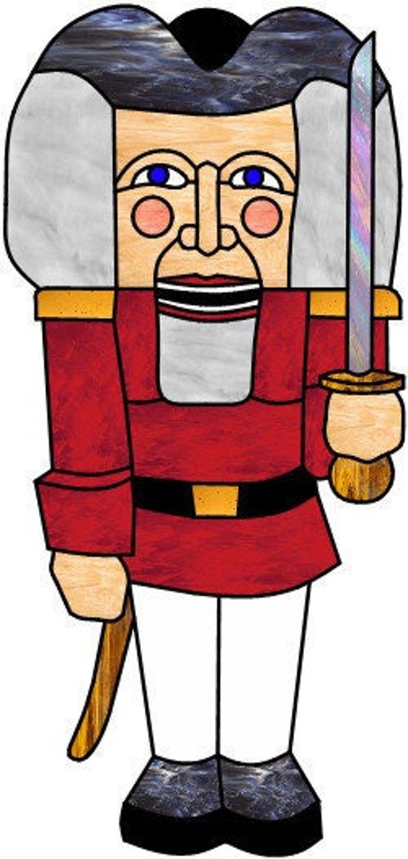 Nutcracker Stained Glass Pattern Design | Etsy