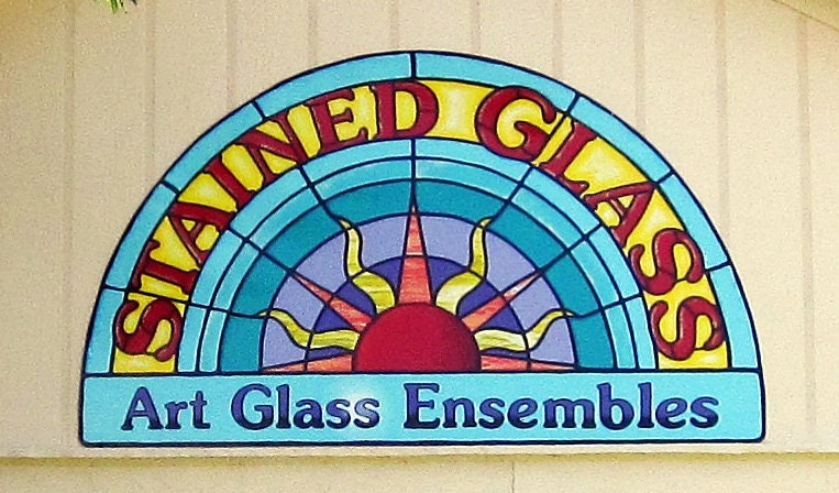 French Sun Stained Glass Arched Transom Pattern - Etsy
