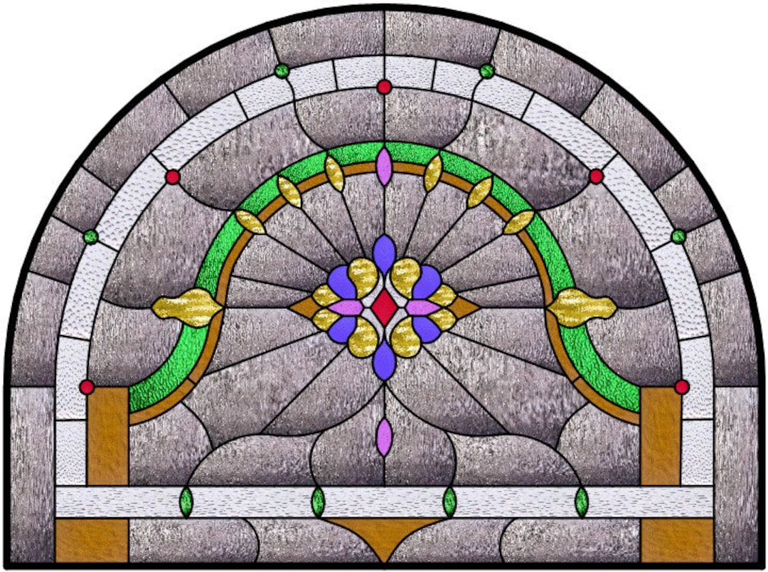 Mantle Arch Victorian Style Arched Stained Glass Pattern Design - Etsy
