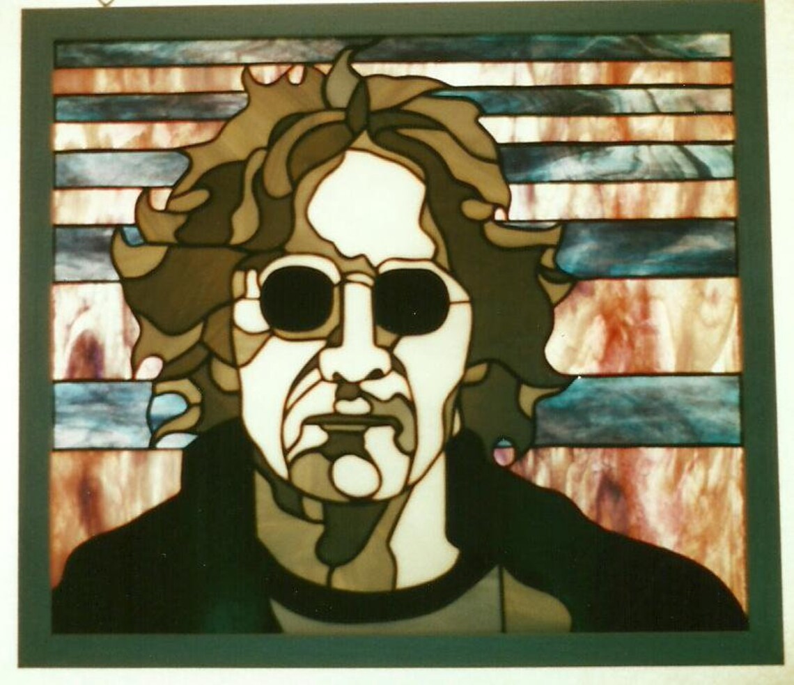 Portrait of Beatles John Lennon for Stained Glass Window Download ...