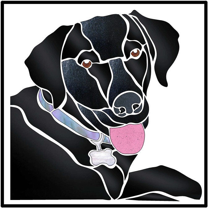 Black Labrador Retriever Dog Puppy Mosaic Design Pattern - Etsy