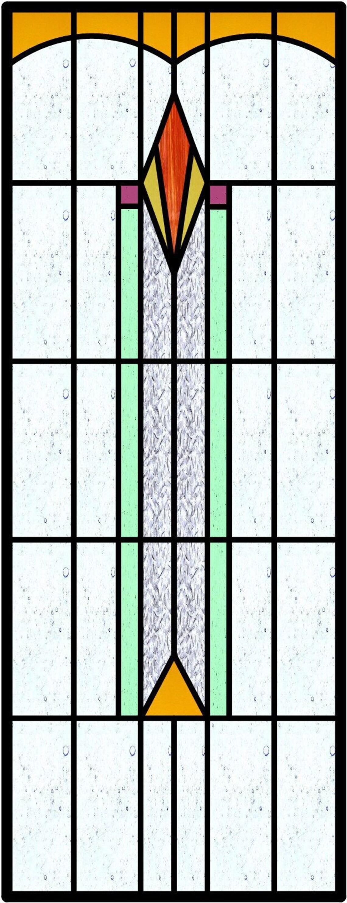 Denton Deco Art Deco Based Stained Glass Pattern - Etsy