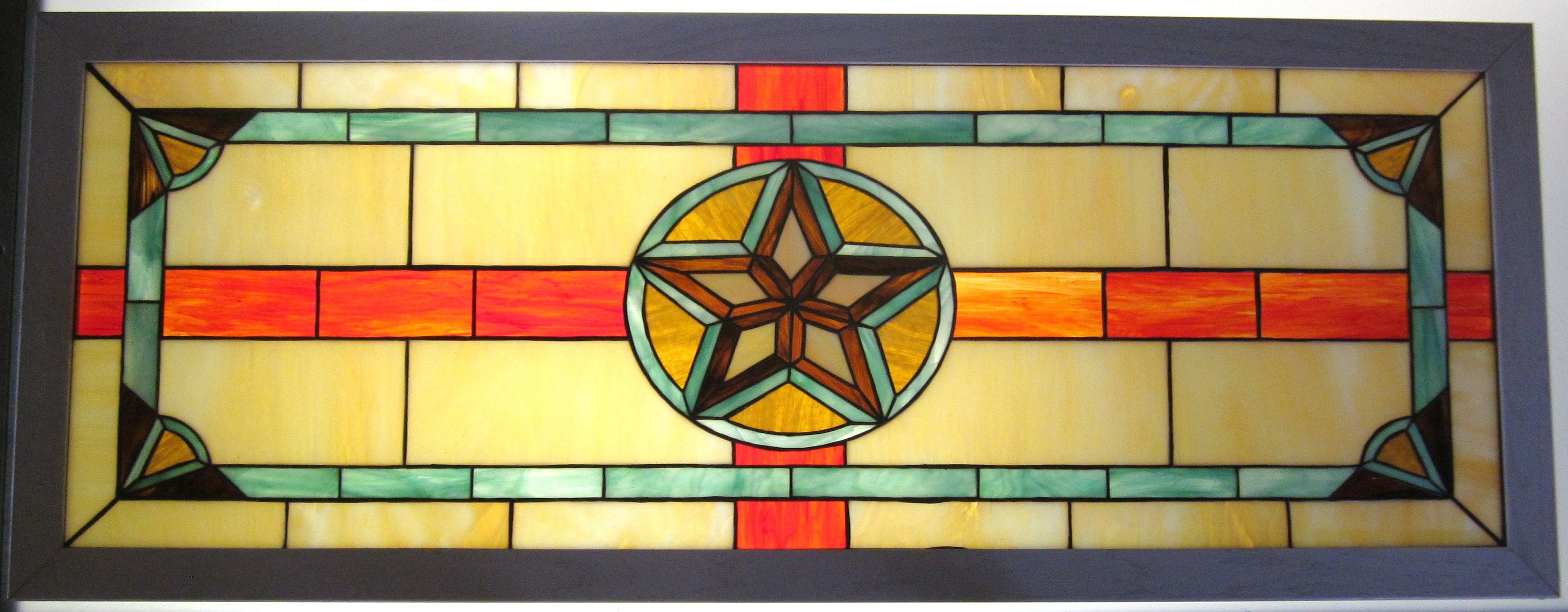 Texas Star Stained Glass Panel Pattern Design for Download - Etsy