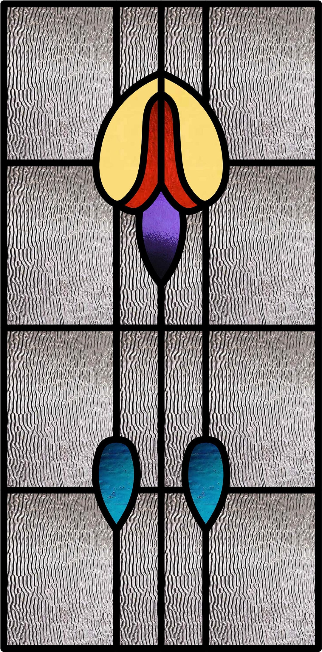 Angelica Art Deco Stained Glass Leaded Glass Window Pattern Design for ...