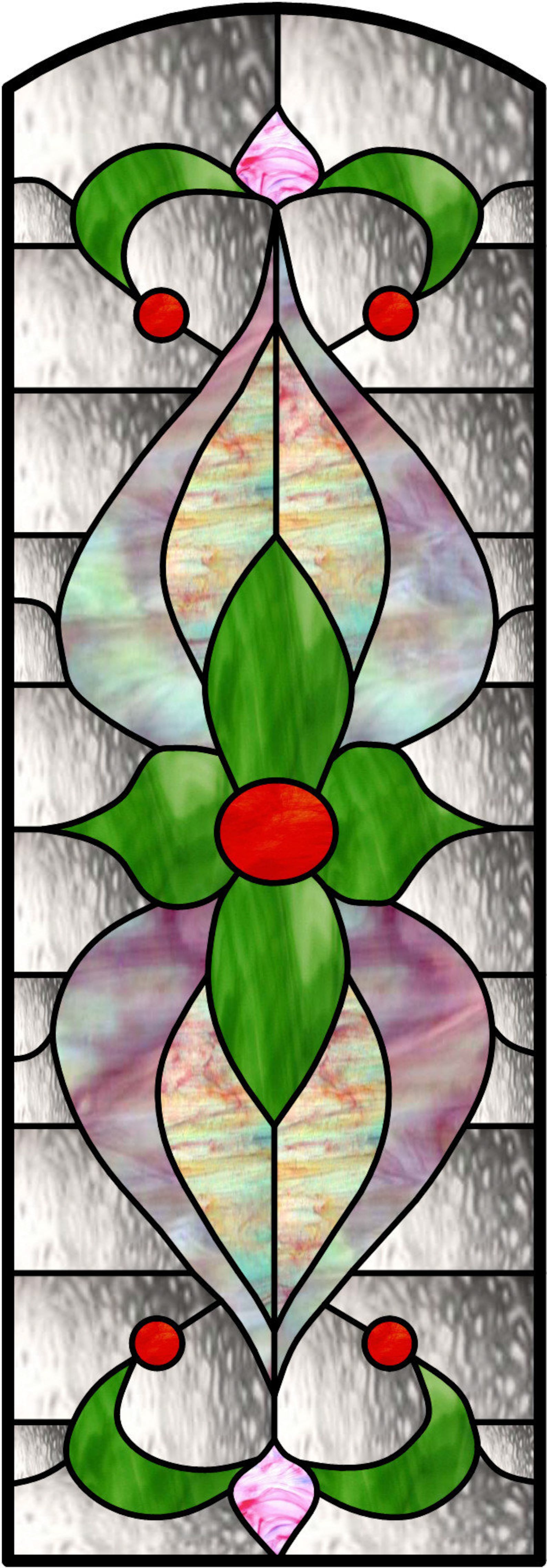 Modern Victorian Stained Glass Pattern Design - Etsy
