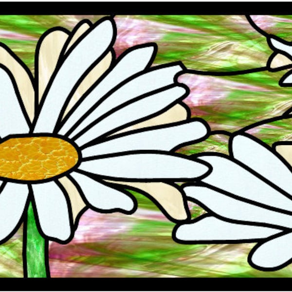 Stained Glass Daisy - Etsy