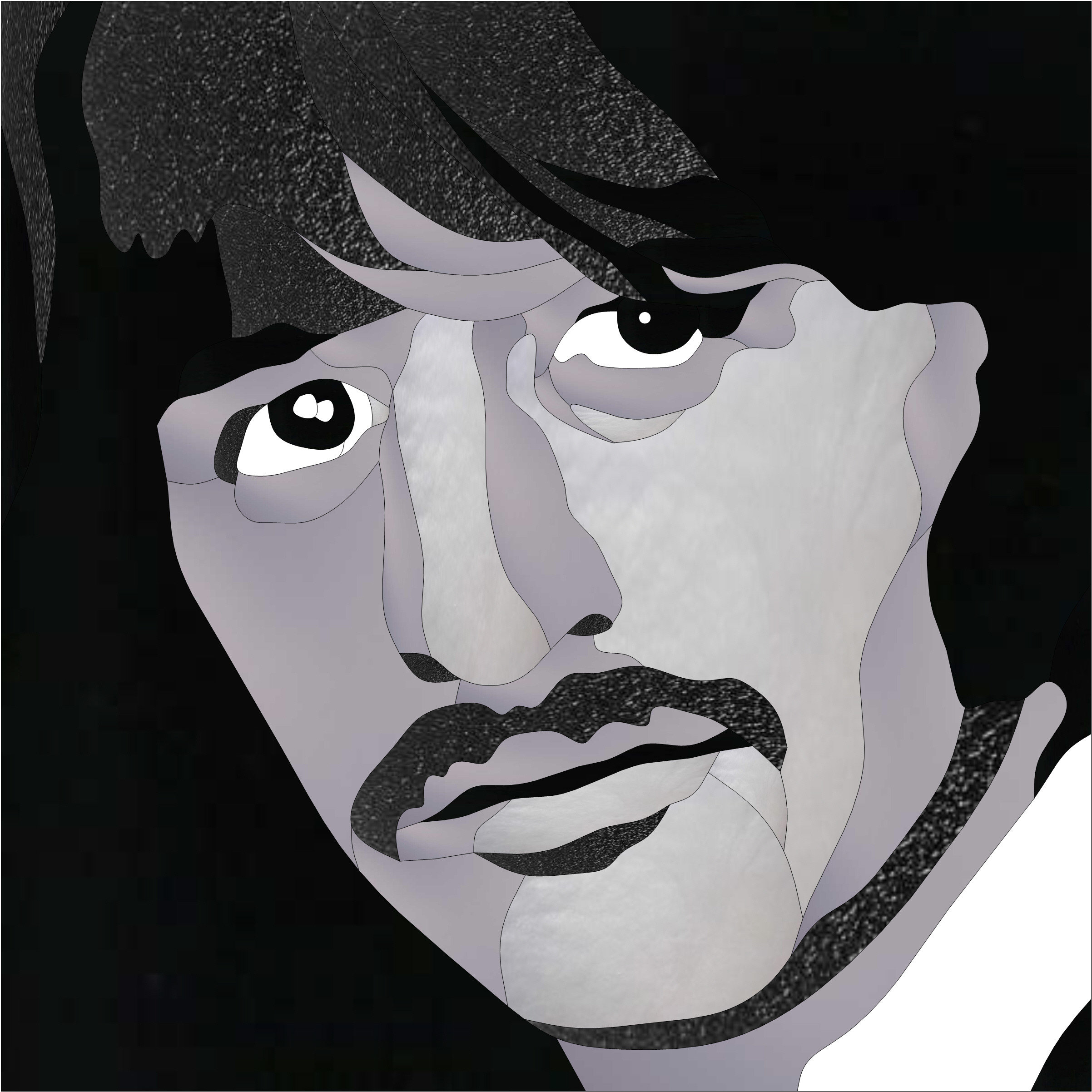 Beatles Ringo Starr Pattern for Stained Glass Panel to Download - Etsy