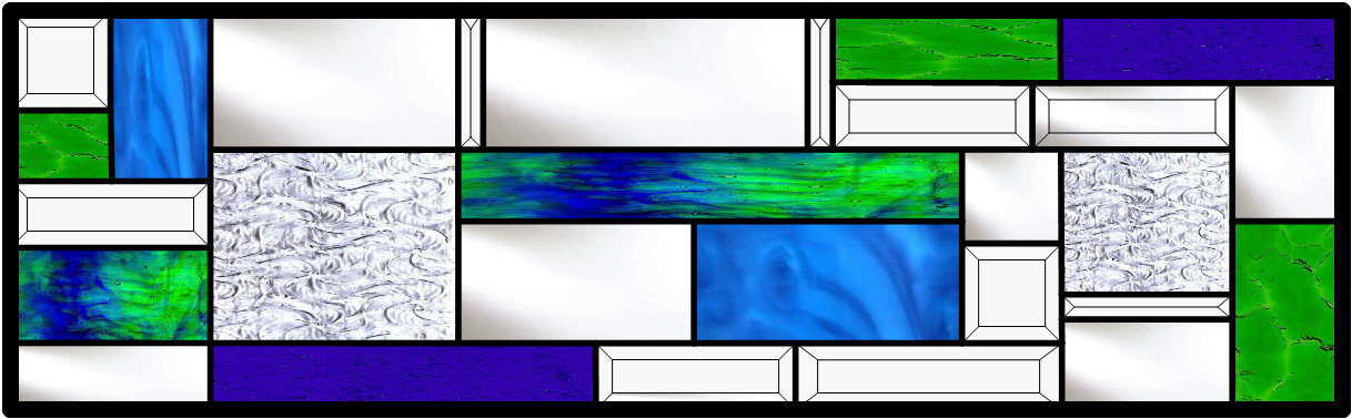Candis Abstract Stained Glass Transom Pattern Design - Etsy