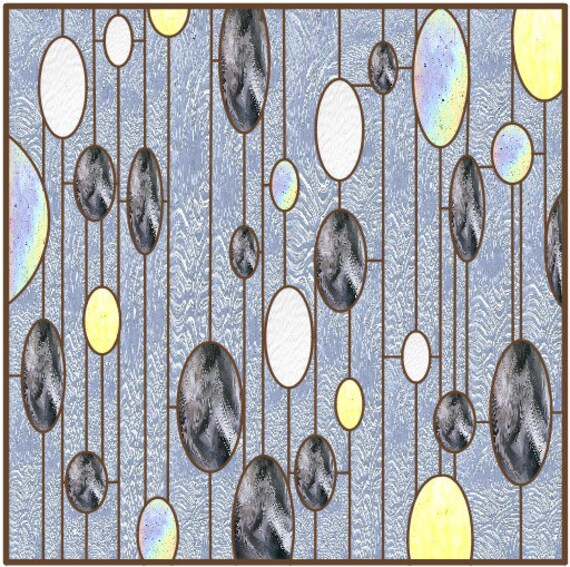 Abstract Bubbles Mid-century Modern Stained Glass Pattern | Etsy