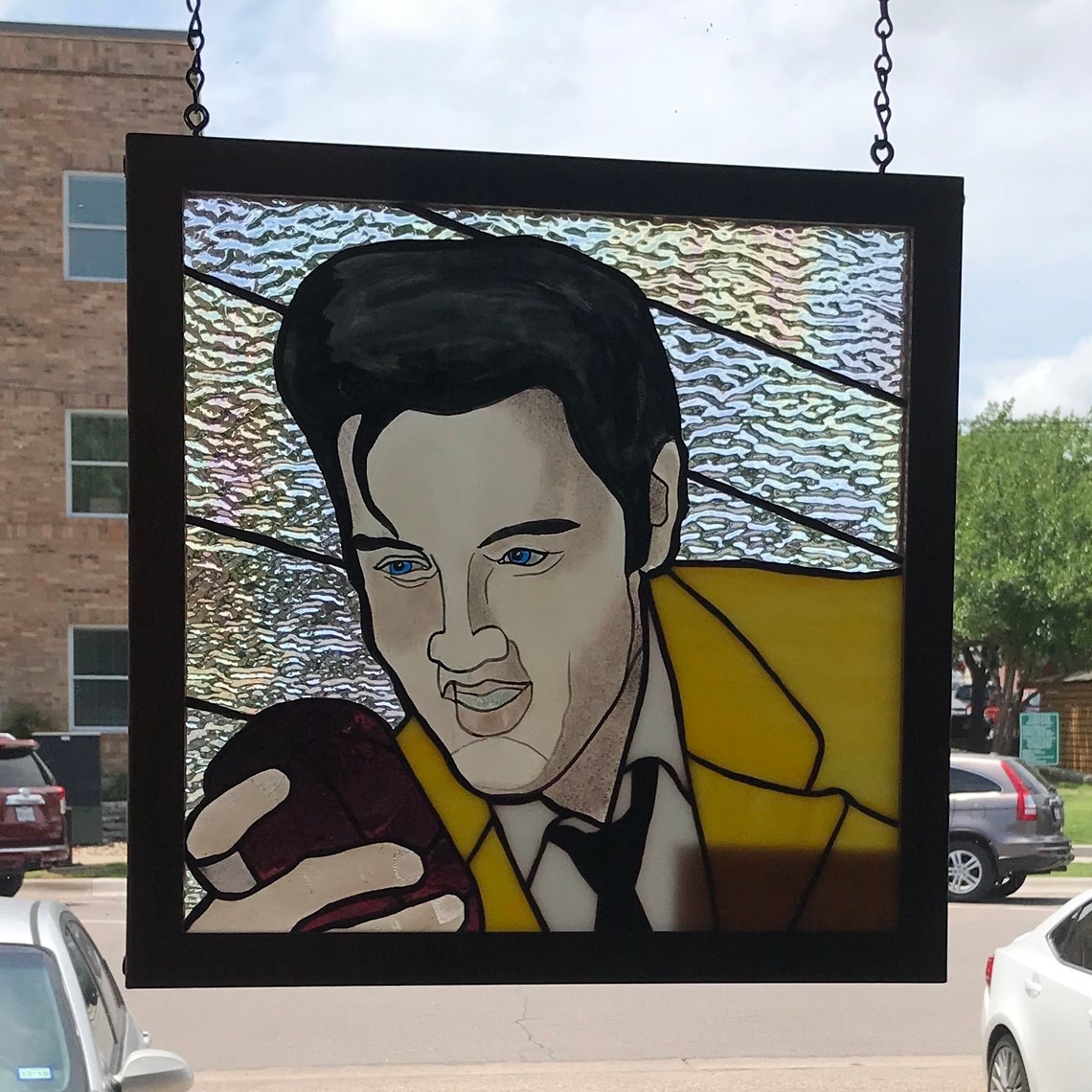 Elvis USA Stamp Stained Glass Pattern for Download - Etsy