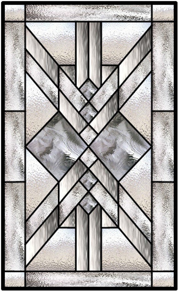 Chevron Star clear textured leaded glass design pattern Sculpting ...