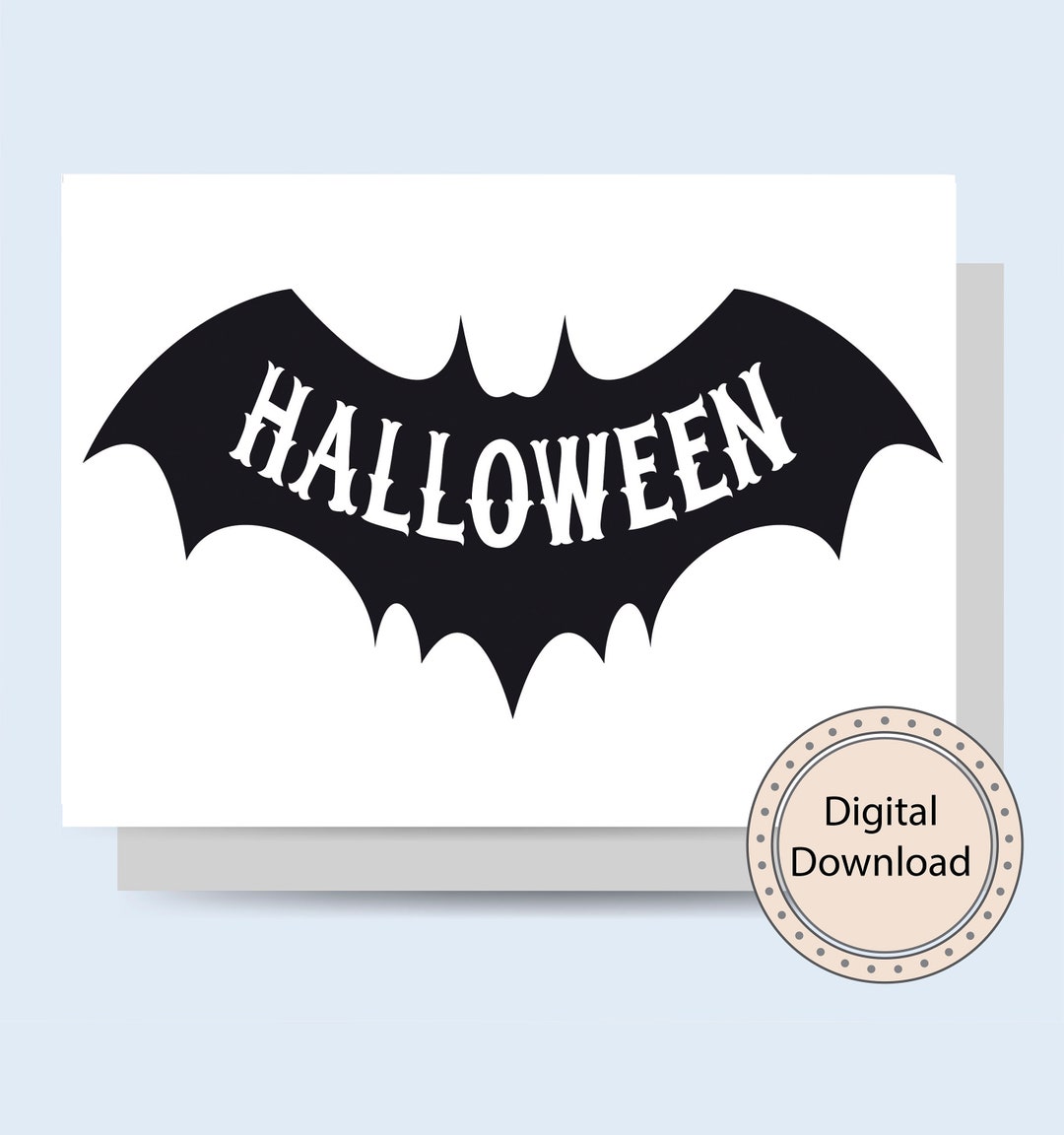 Bat Halloween Printable Card Happy Halloween Printable Card Halloween ...