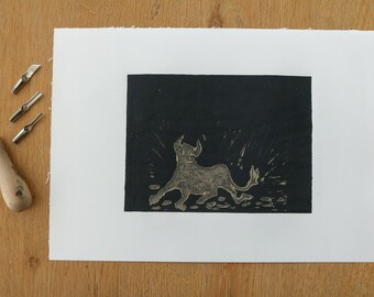 Lino print | Etsy Nederland