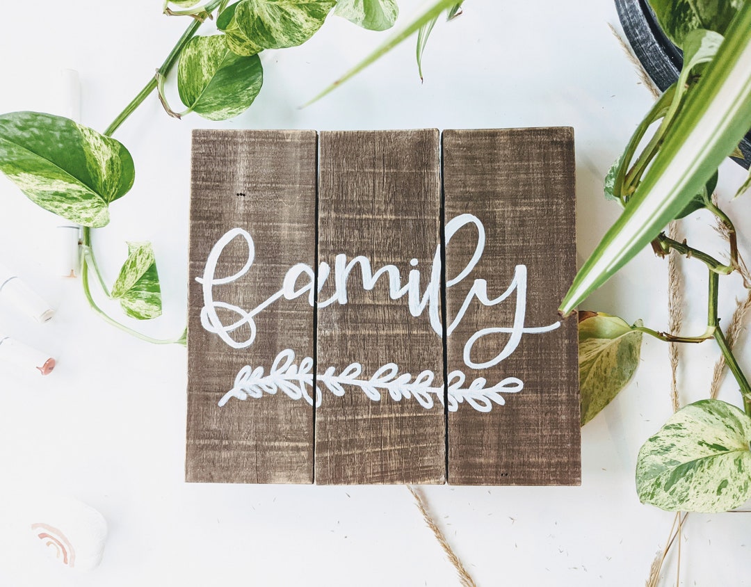 Family Sign-family Calligraphy- Calligraphy Artwork-calligraphy on Wood ...