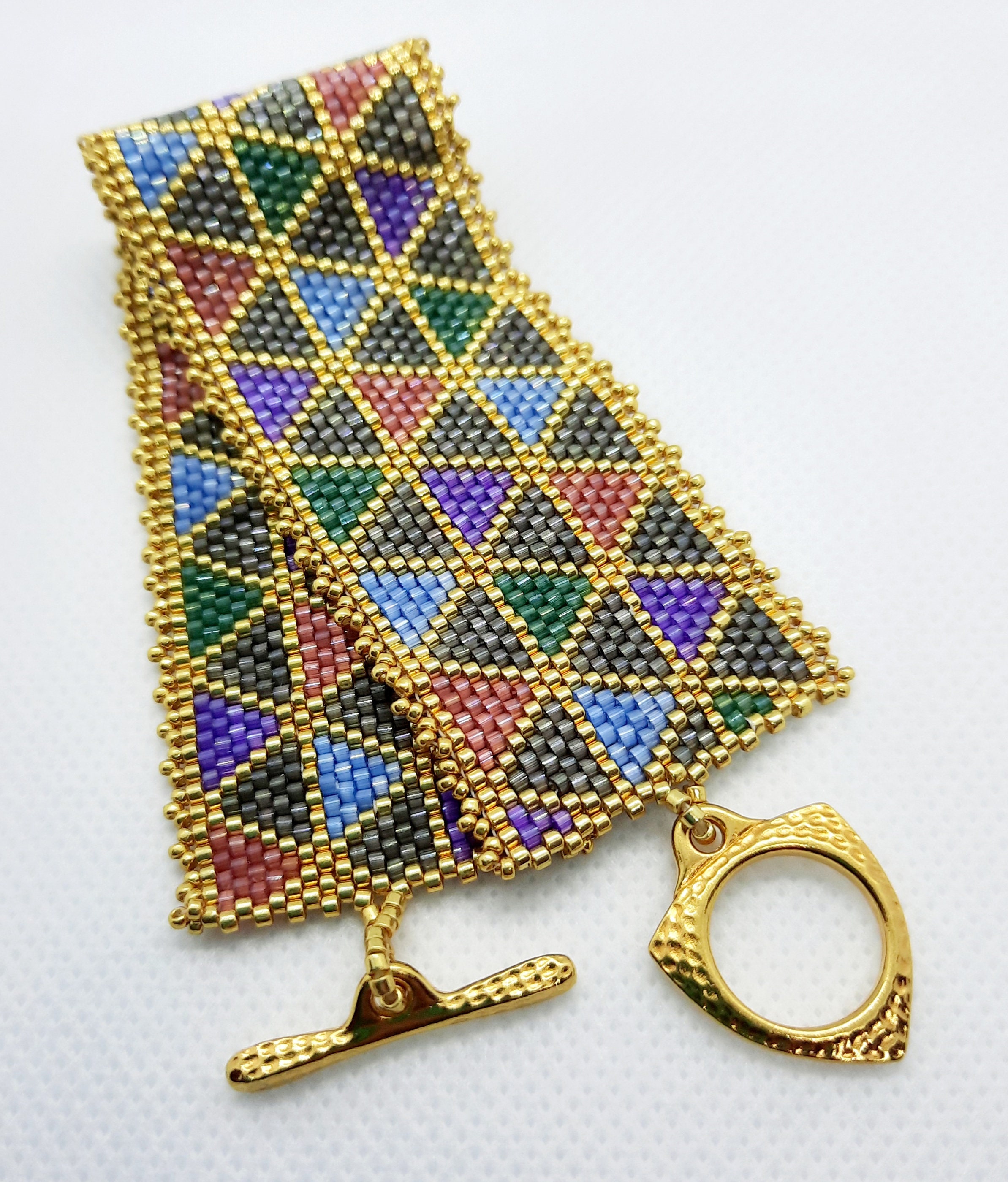 Silk Triangles Peyote Bracelet Patterns | Etsy