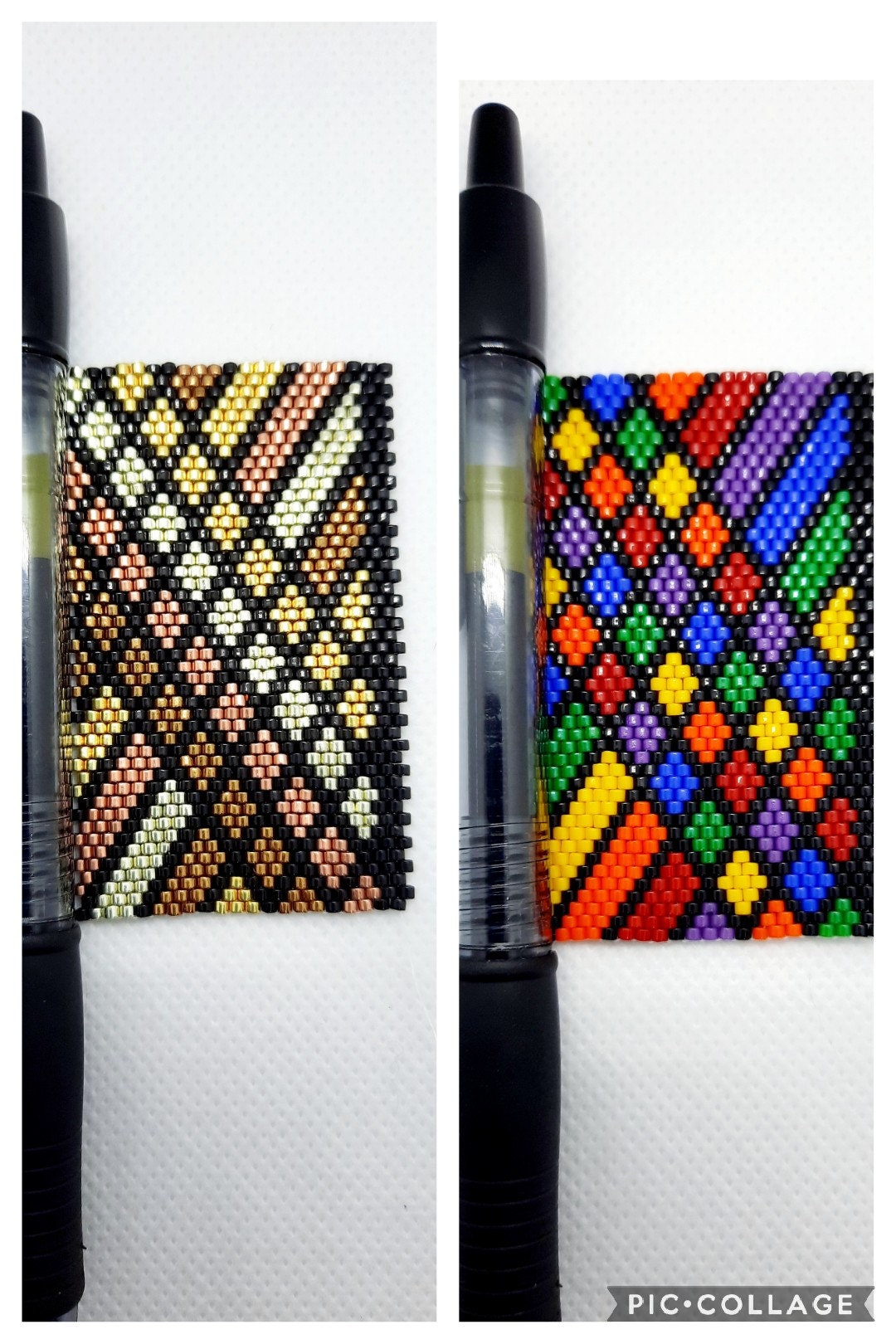 Rainbow and Metallic Stripes Pen Wrap Patterns - Etsy