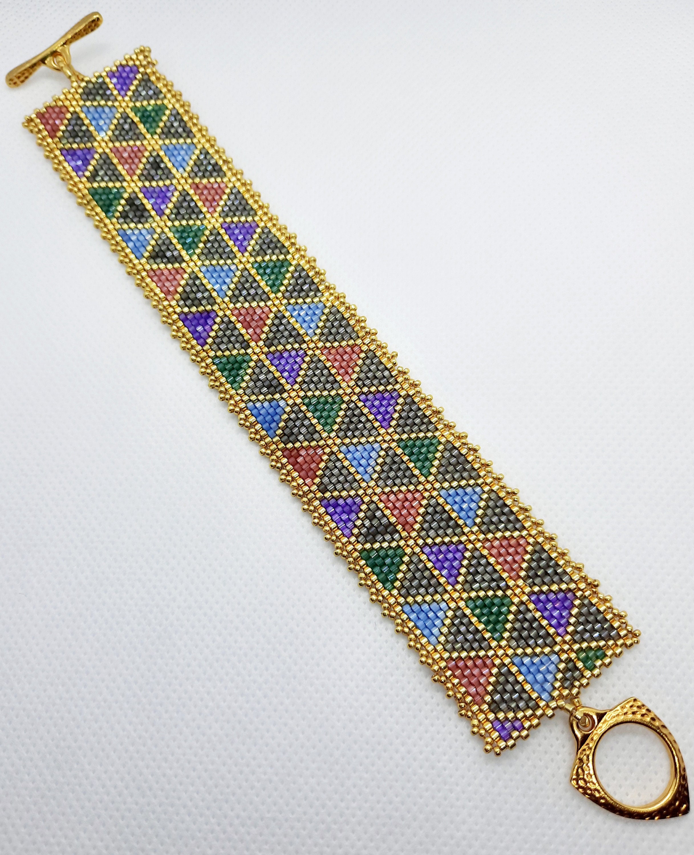 Silk Triangles Peyote Bracelet Patterns | Etsy