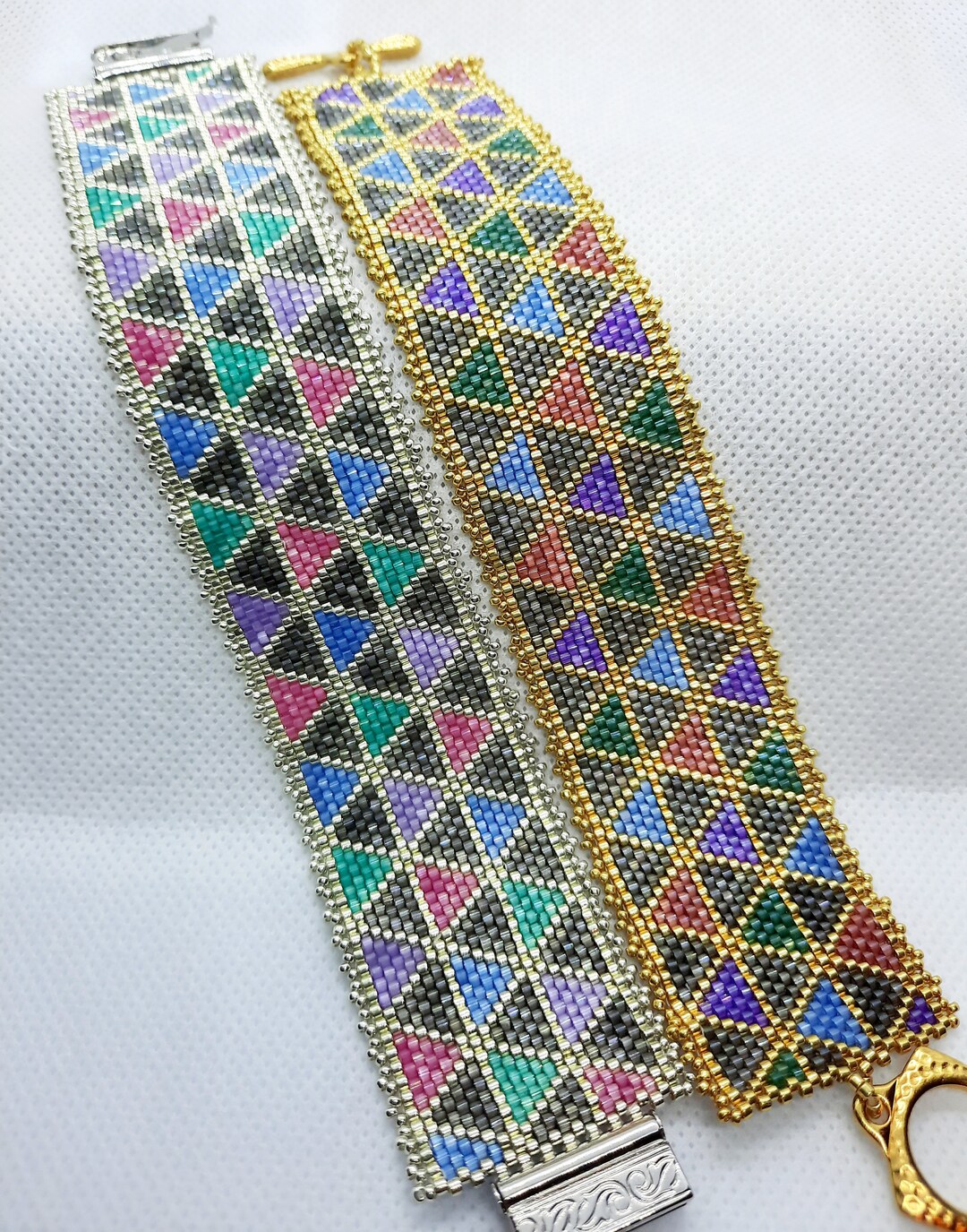 Silk Triangles Peyote Bracelet Patterns - Etsy