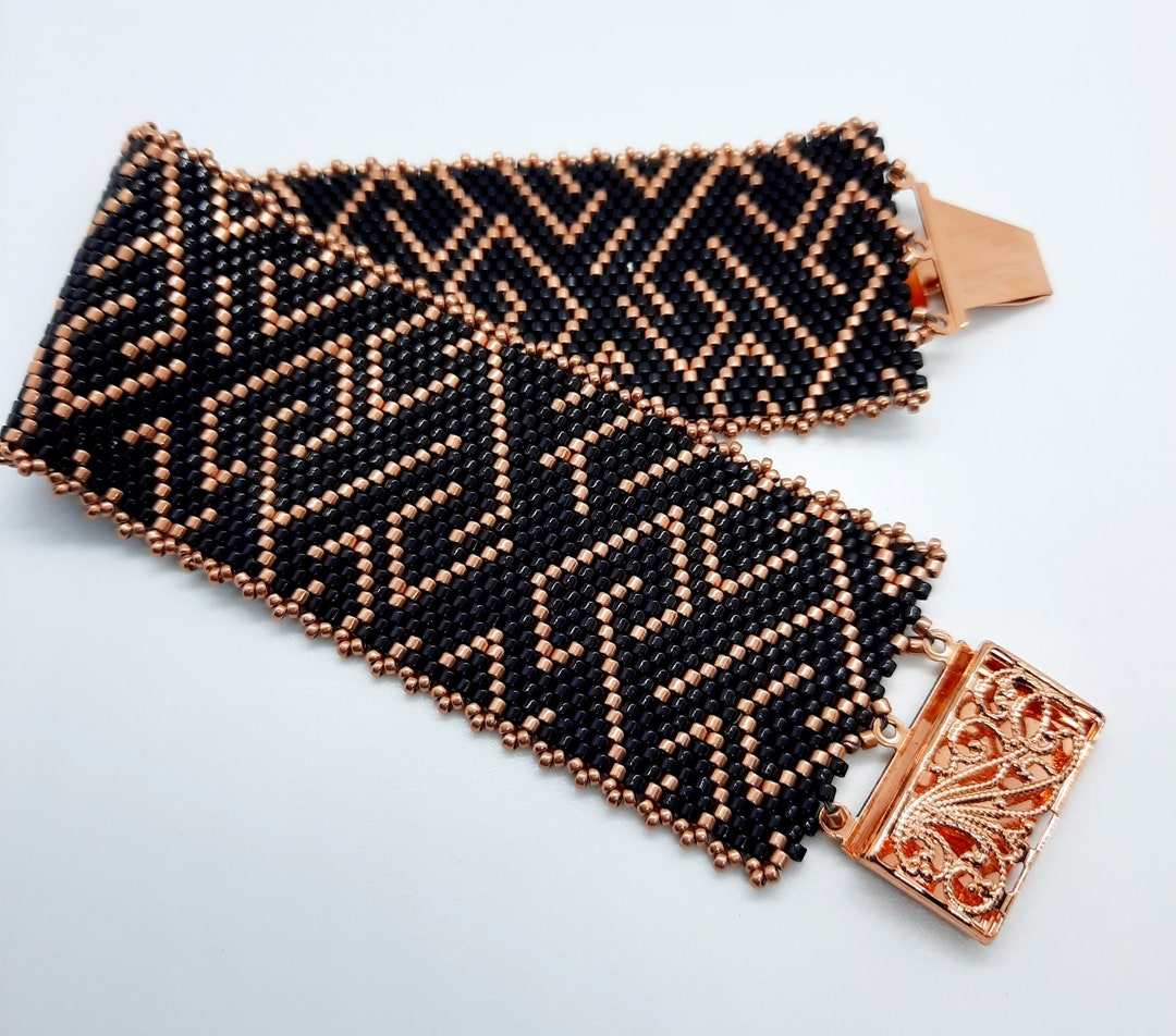 Copper Maze Peyote Stitch Bracelet Pattern - Etsy