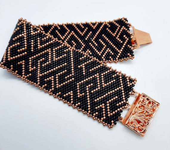 Copper Maze Peyote Stitch Bracelet Pattern | Etsy