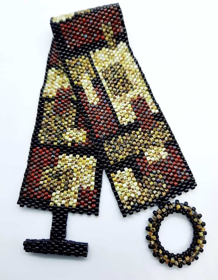 Picasso Rustic Squares Peyote Stitch Pattern - Etsy