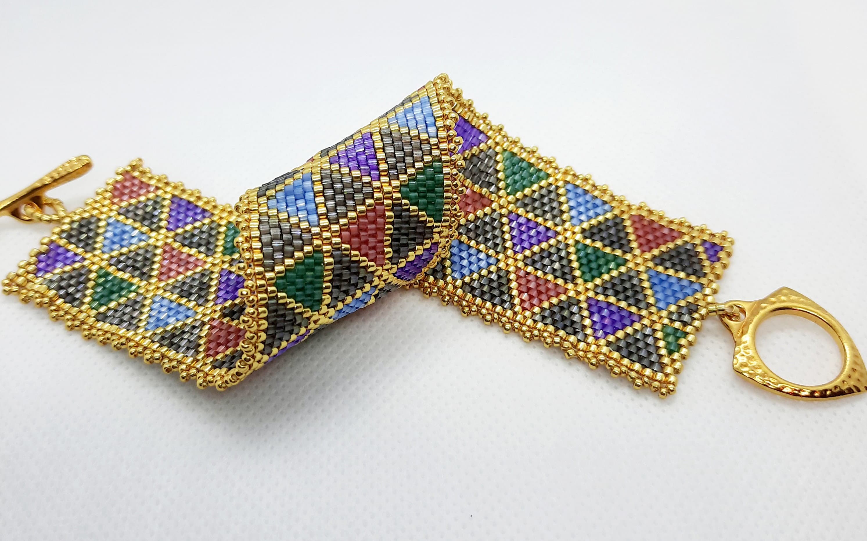 Silk Triangles Peyote Bracelet Patterns | Etsy