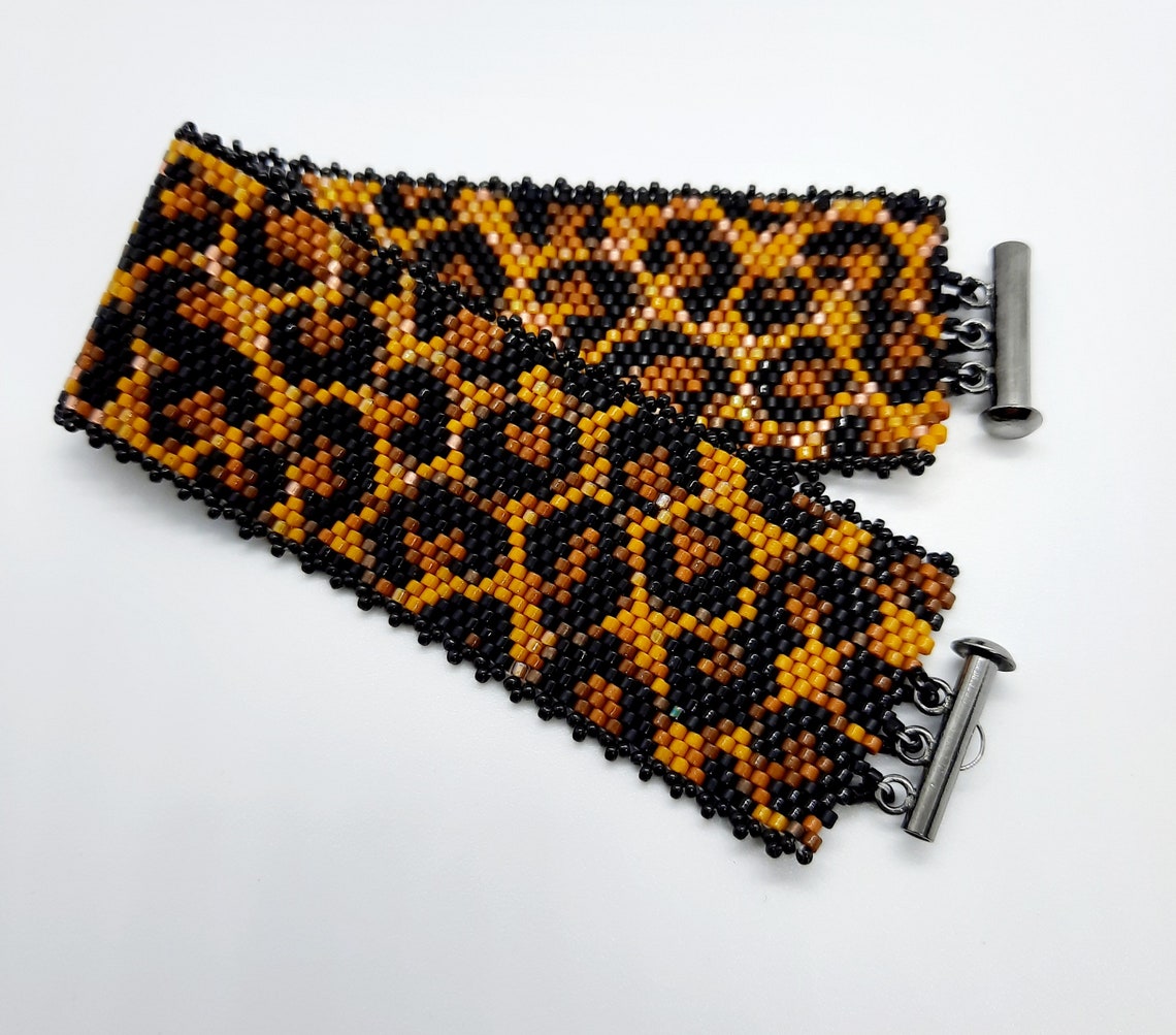 Leopard Print Peyote Bracelet Pattern - Etsy