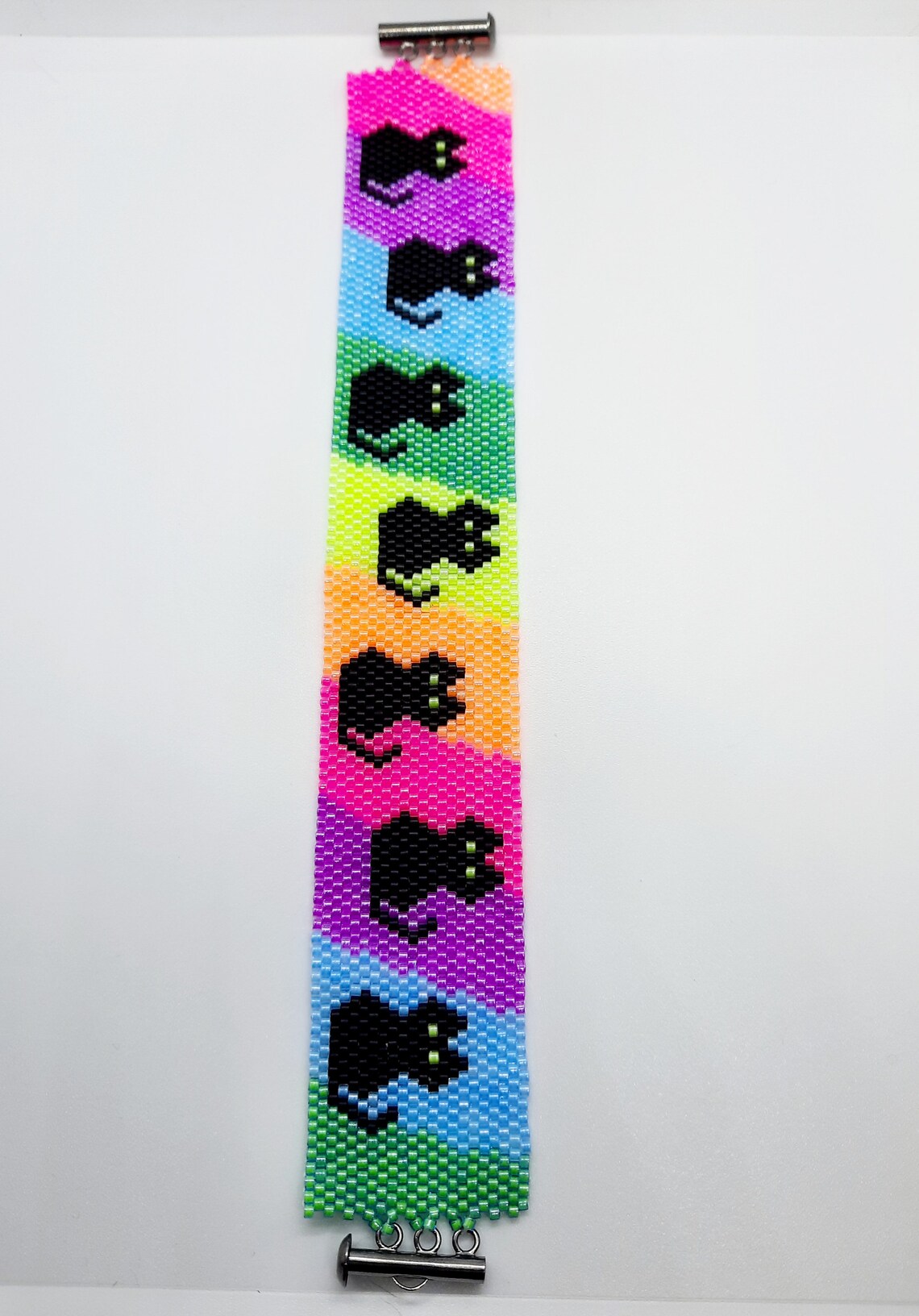 Neon Rainbow Black Cats Peyote Bracelet Patterns - Etsy
