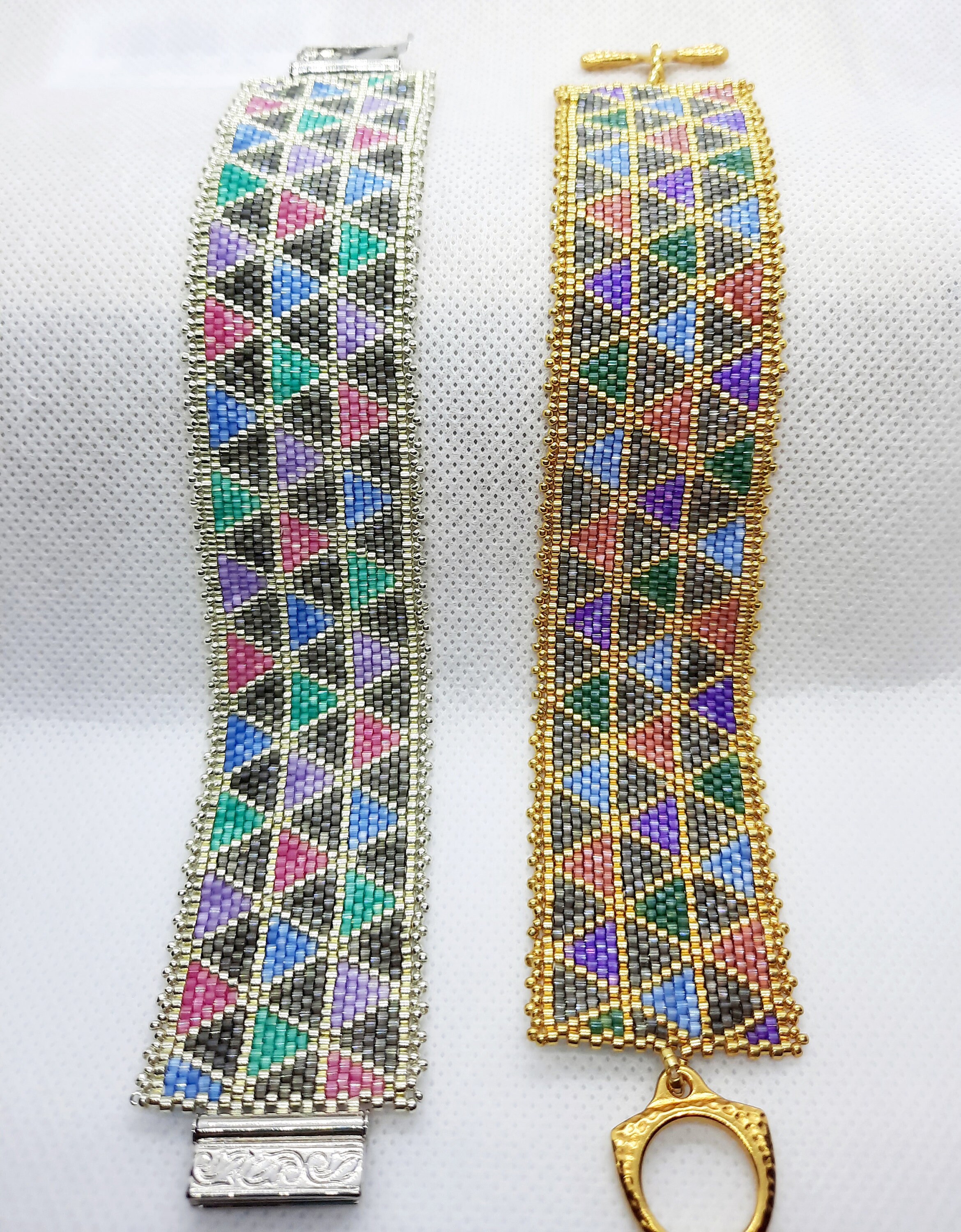 Silk Triangles Peyote Bracelet Patterns | Etsy