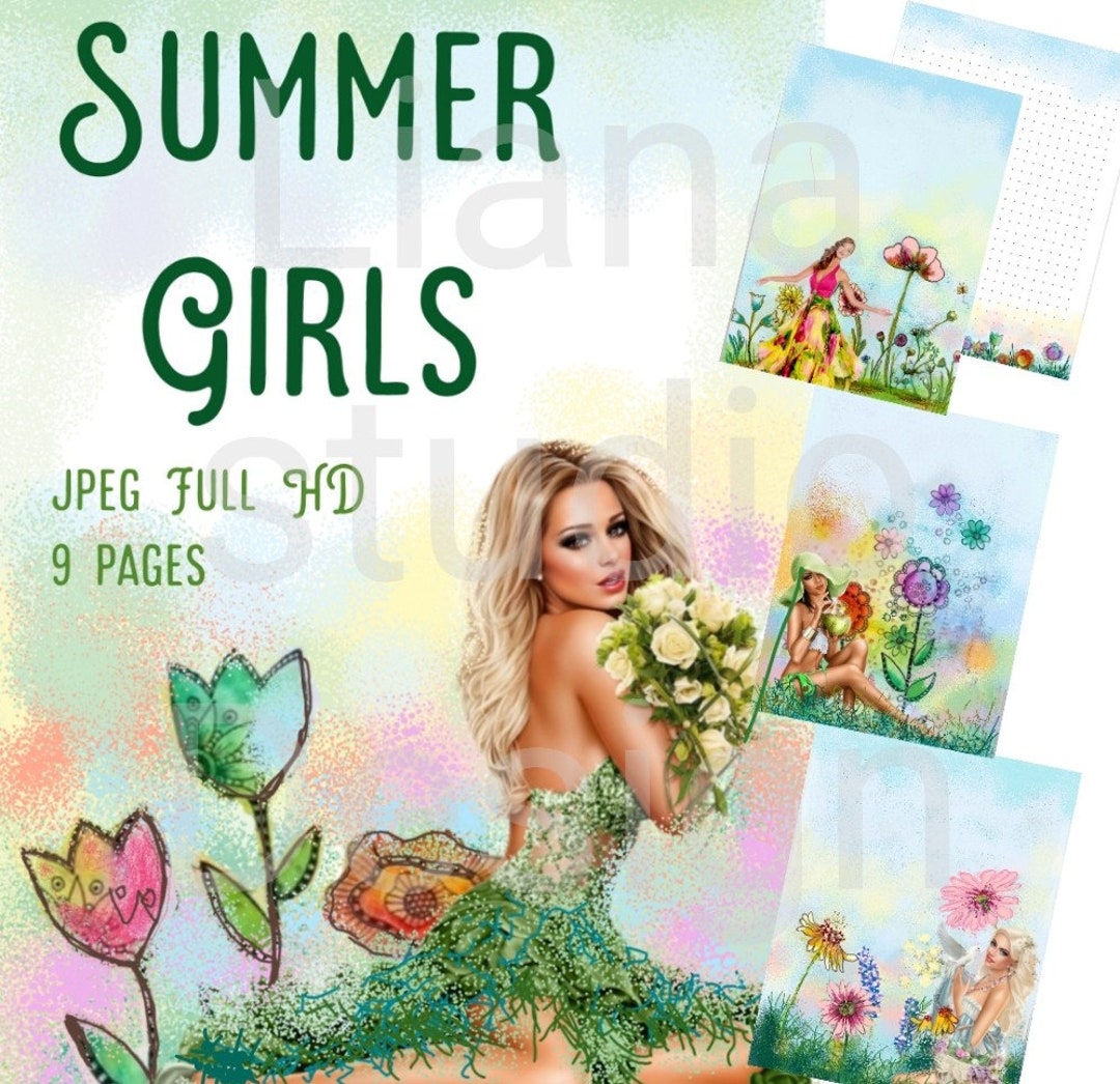 Summer Girls- Printable and Digital Bullet Journal - Etsy
